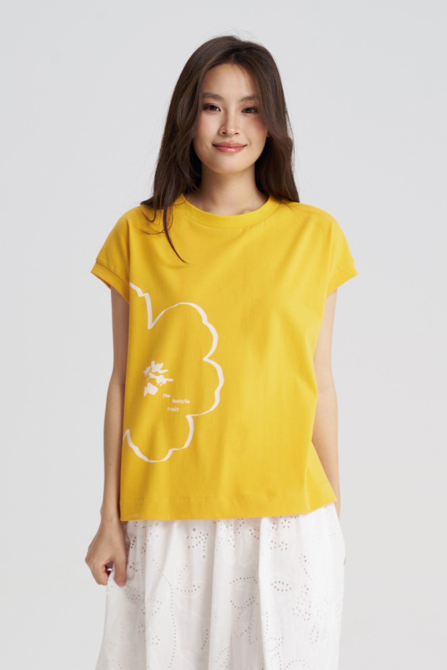 Floral Cap Sleeve Tee - Sunray – The Restyle Trait
