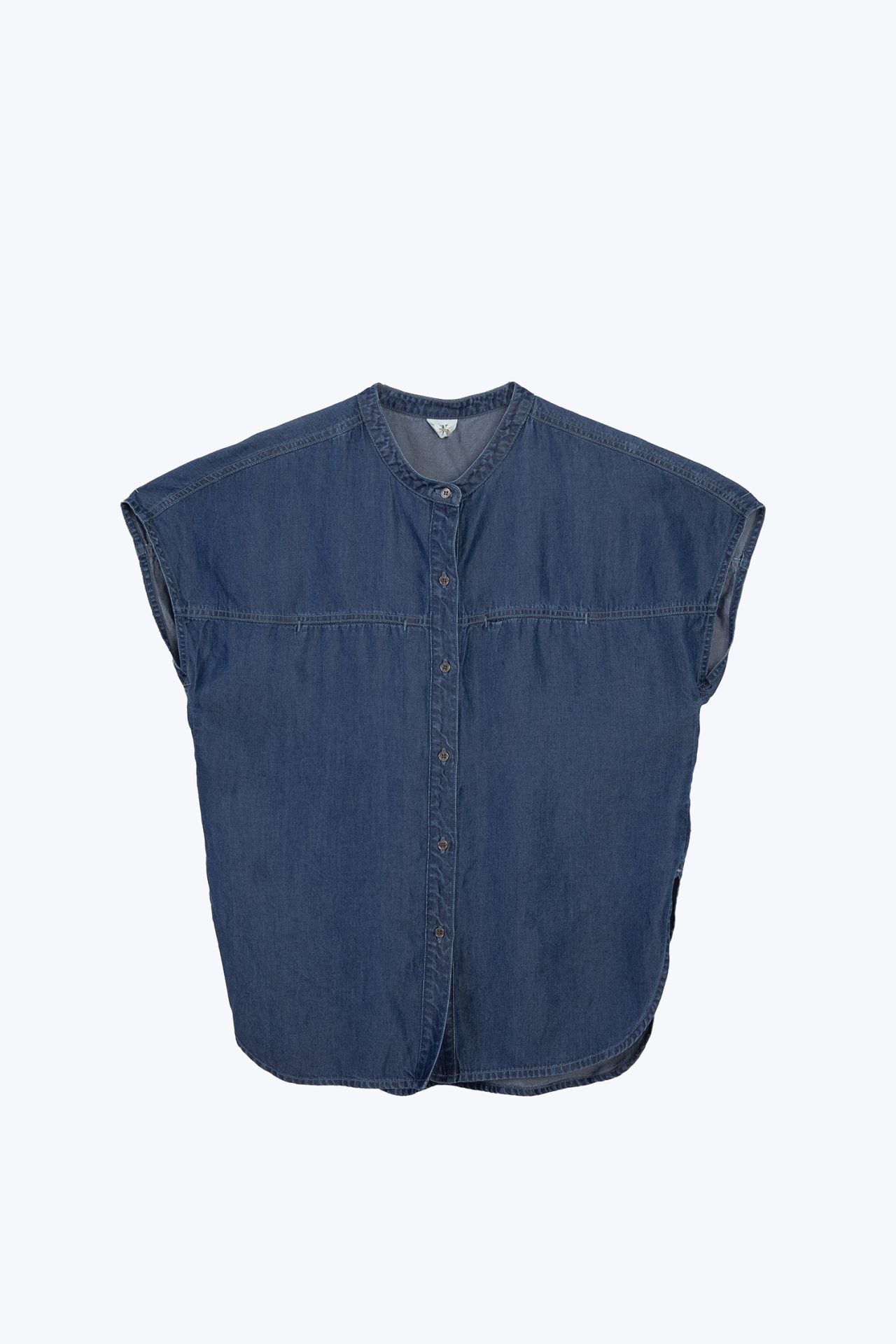 Denim Cap Sleeve Blouse – The Restyle Trait